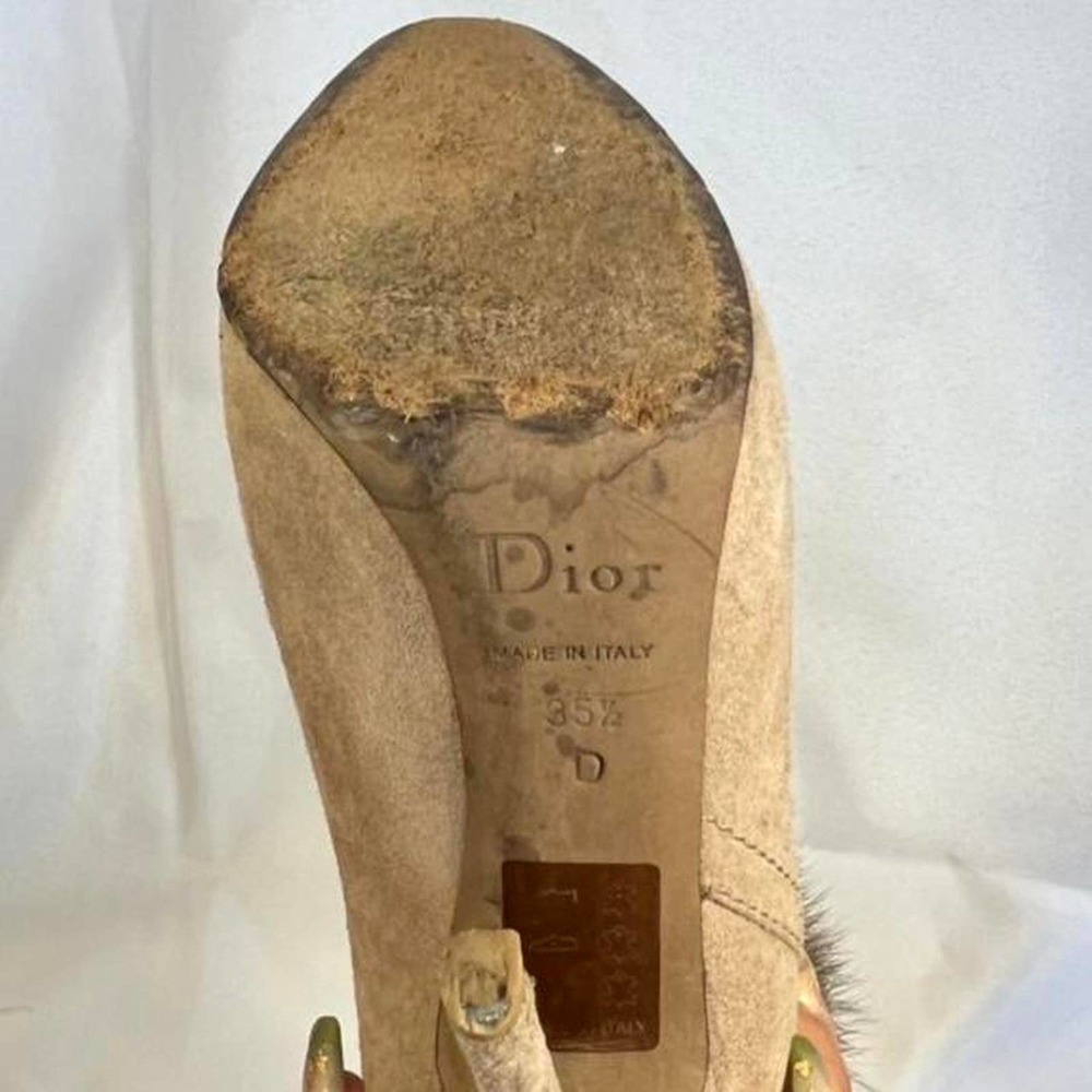 Vintage Christian Dior Tan Leather And Fur Ankle High… - Gem
